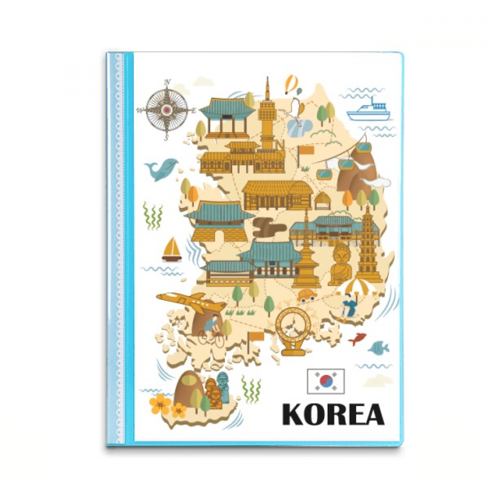 Popular landmarks in South Korea Book Sheet Protectors Portfolio Binder ...
