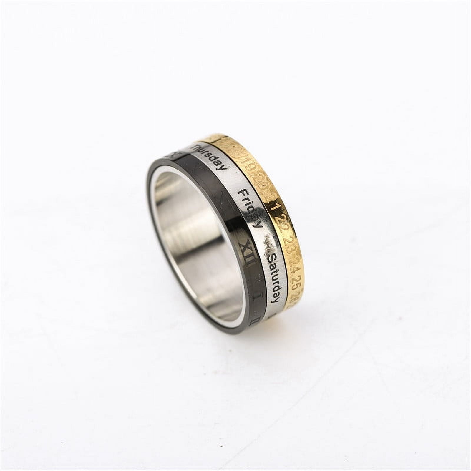 Popular steel titanium Time calendar rotary movement transfer ring ...