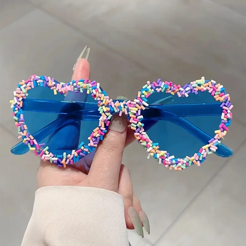 Popular y2k Vintage Love Heart Sunglasses Women For Men Luxury Brand ...
