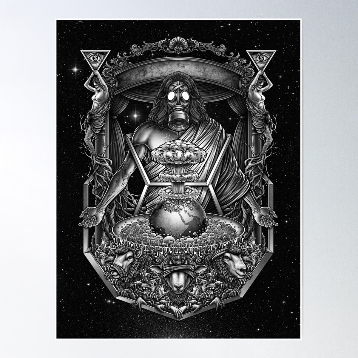 Population Control Poster Wall Art, Modern Wall Decor For Living Room ...