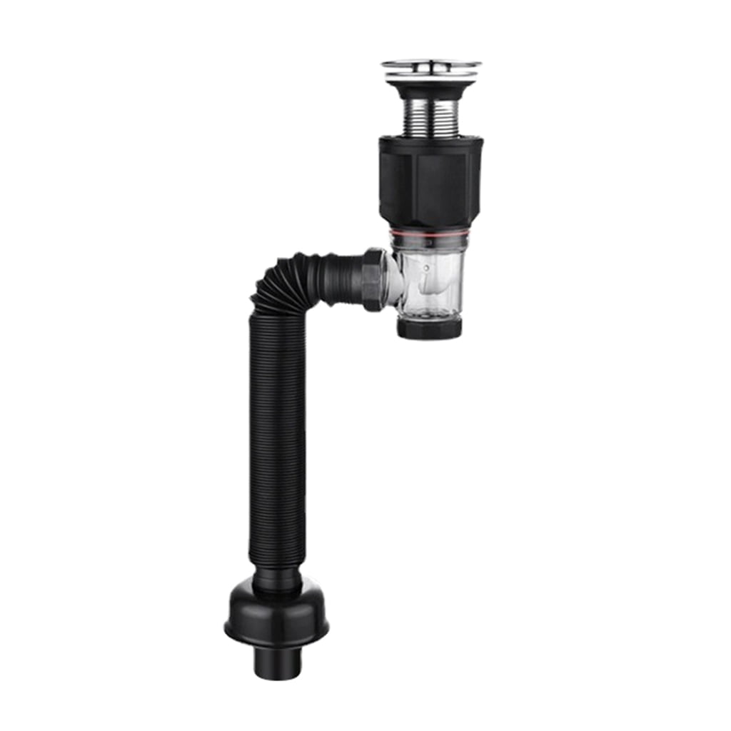 Popup Basin Waste Drainer Universal Washbasin Drainer with Flexible ...