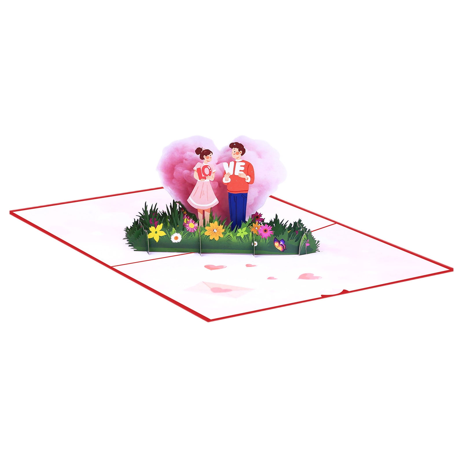 Popup Heart Cloud Card for Birthday Festivities Valentines Day Greeting ...