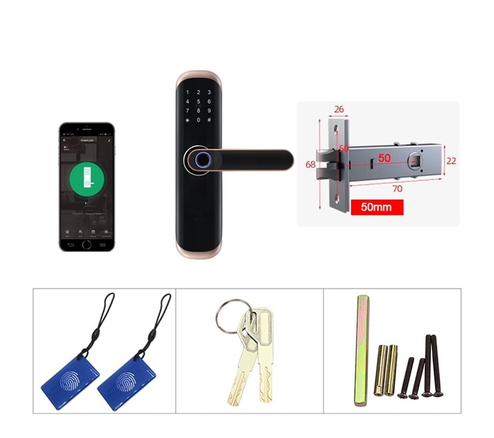 Popuplar Hotel Room IC Chip Swipe Card Electric Apartment Door Passcode ...