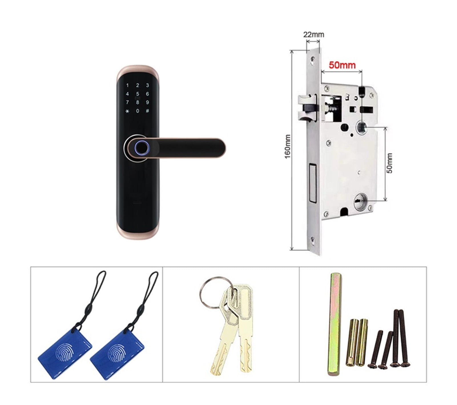 Popuplar Hotel Room IC Chip Swipe Card Electric Apartment Door Passcode ...