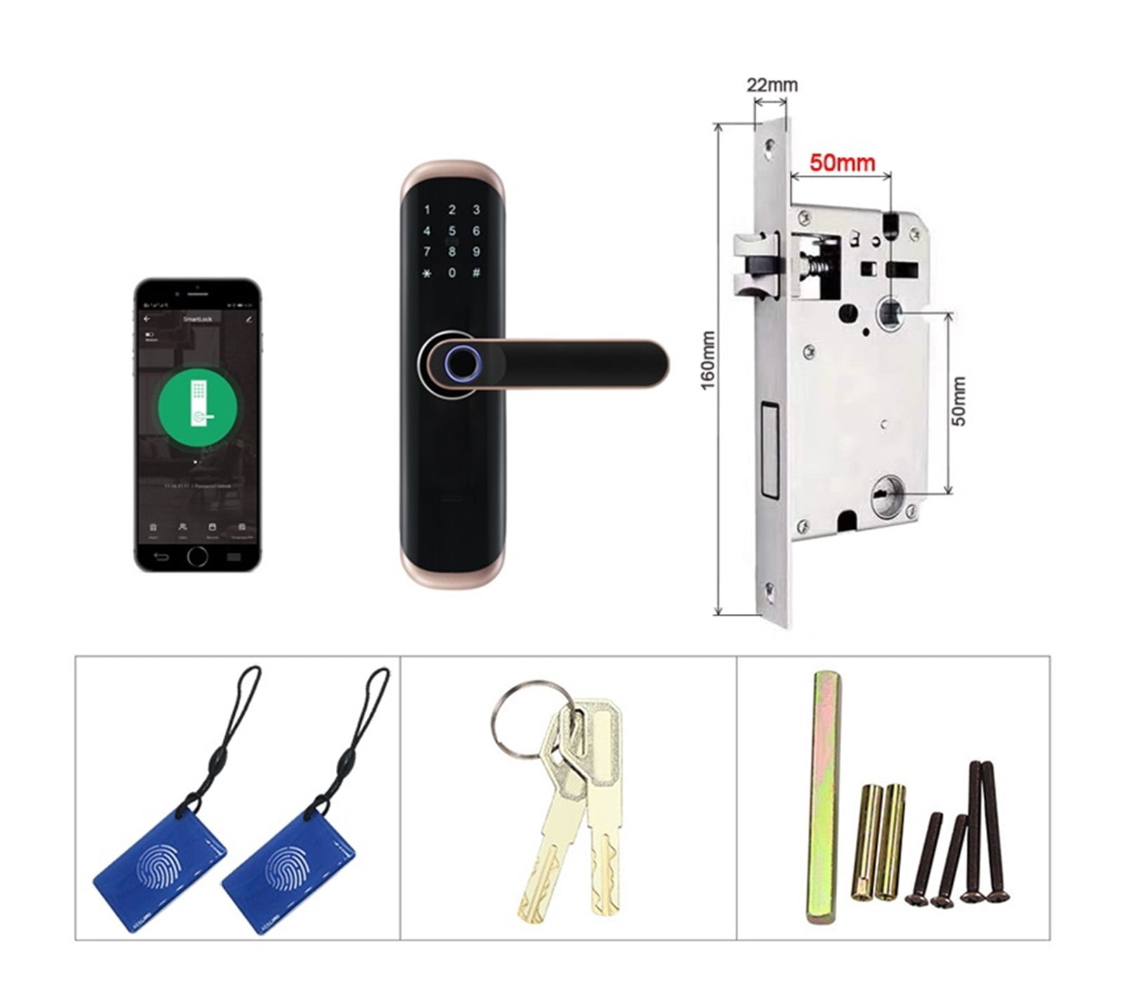 Popuplar Hotel Room IC Chip Swipe Card Electric Apartment Door Passcode ...