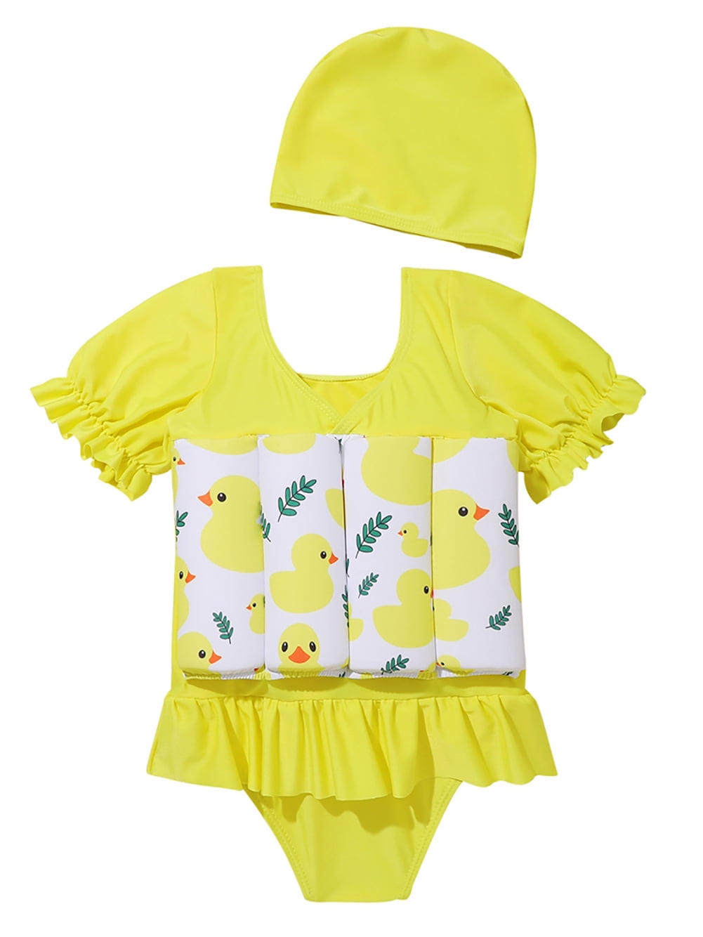 Popvcly 0-6T Toddler Baby Float Swimsuit Buoyancy Sticks for Girls One ...