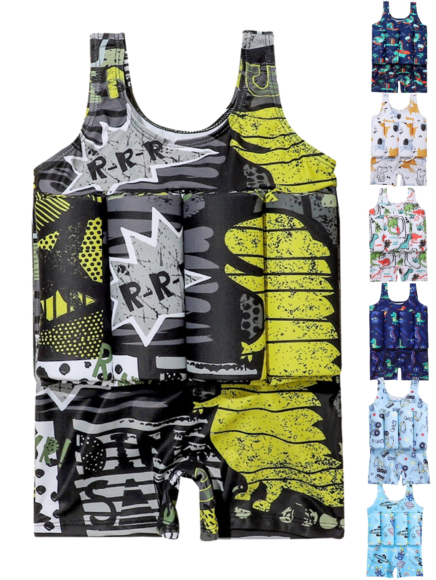 Popvcly 0-6T Toddler Baby Float Swimsuit Buoyancy Sticks for Kids One ...