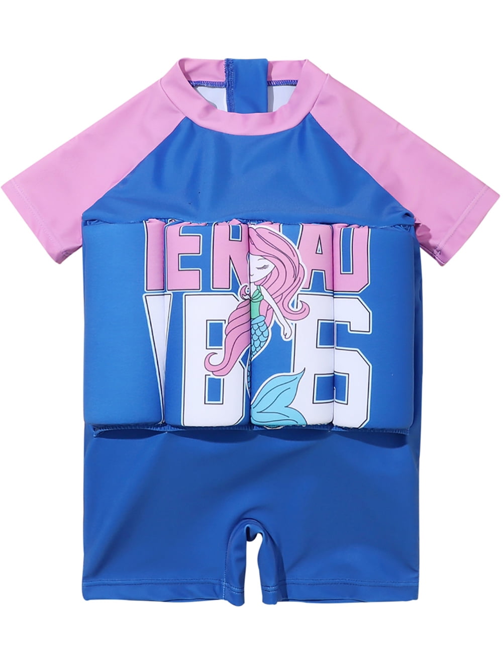 Popvcly 0-6T Toddler Baby Girl Short Sleeve Float Swimsuit Buoyancy ...