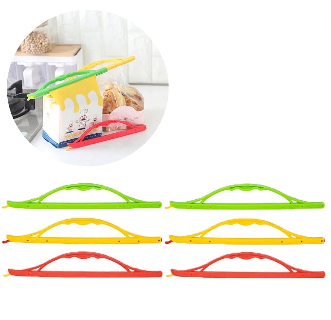 Popvcly 6Pcs Bag Clips for Bags Plastic Bag Sealer with Handle, Bag ...