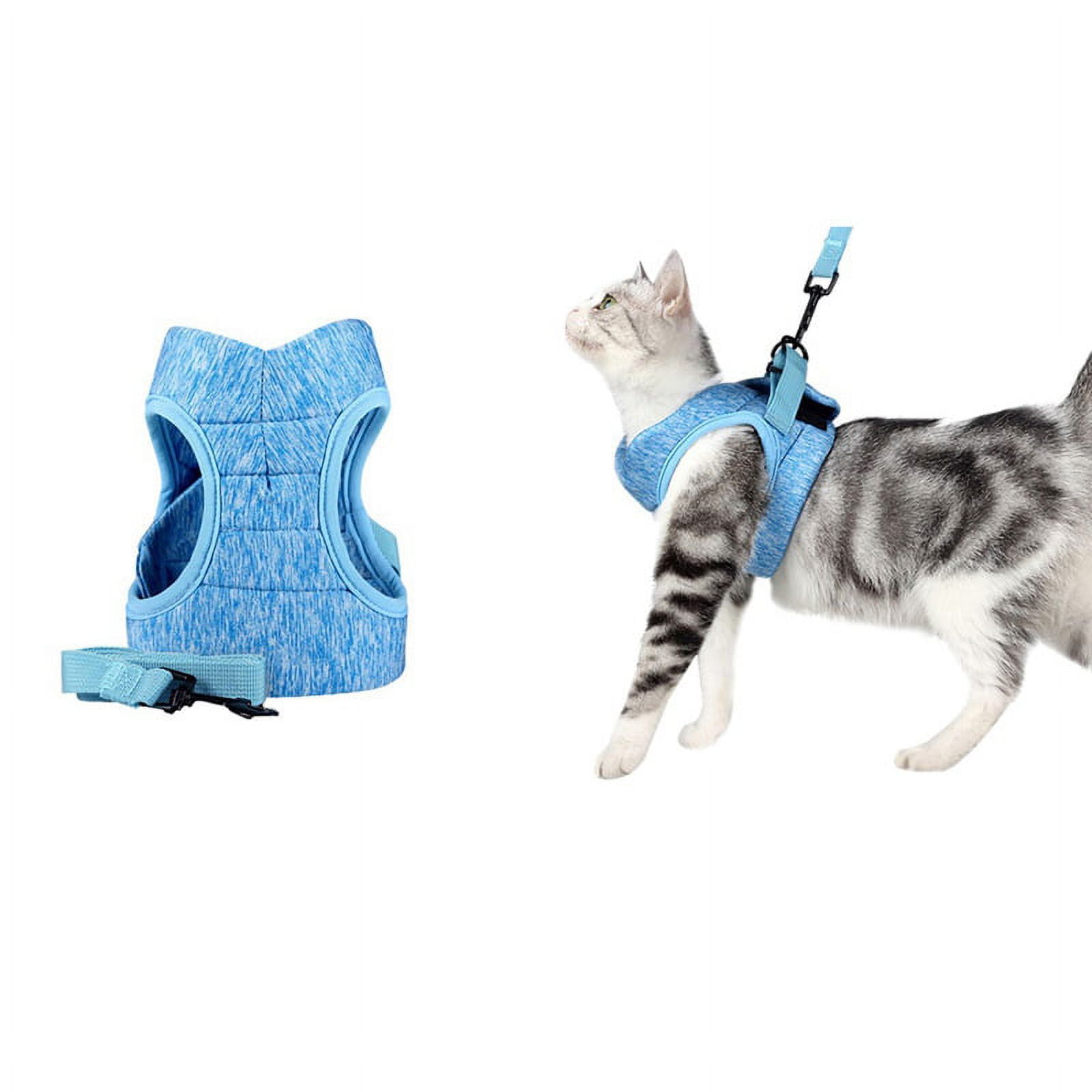 Popvcly Adjustable Cat Harness, Escape Proof Kitten Harness Leash Set ...