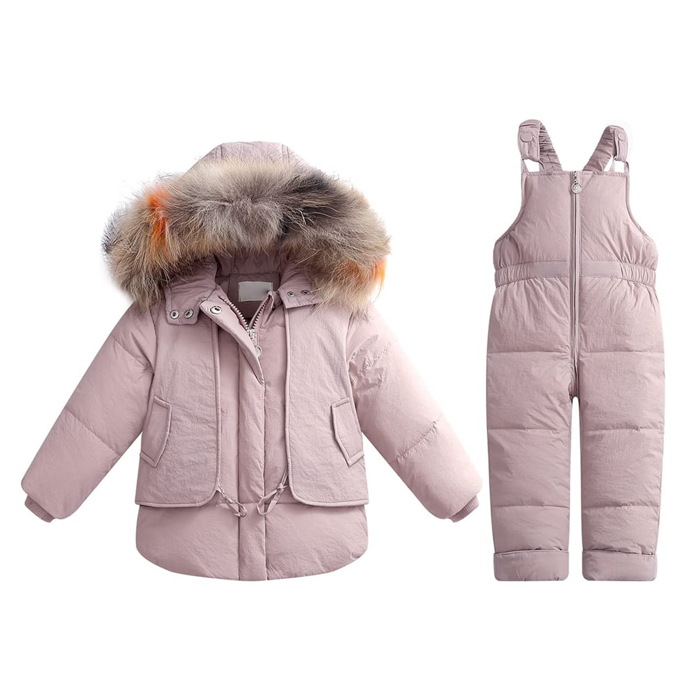 Popvcly Baby Boys Girls Snowsuit, Toddler Winter Outfit Sets Kids Hooded Down Jacket Coat and ...