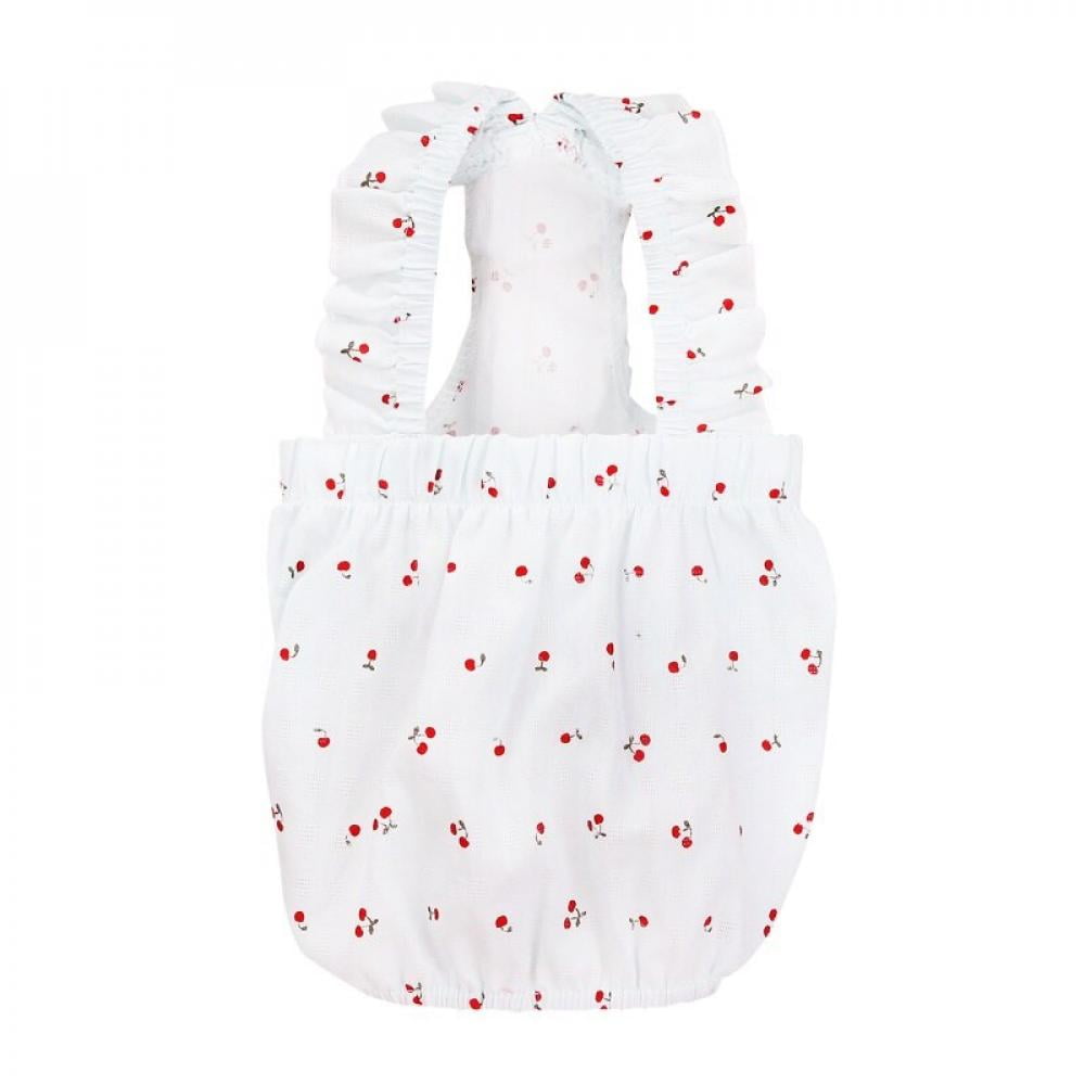 Popvcly Dog Cherry Pattern Skirt Pet Dress Clothes, Puppy T-Shirts Soft ...