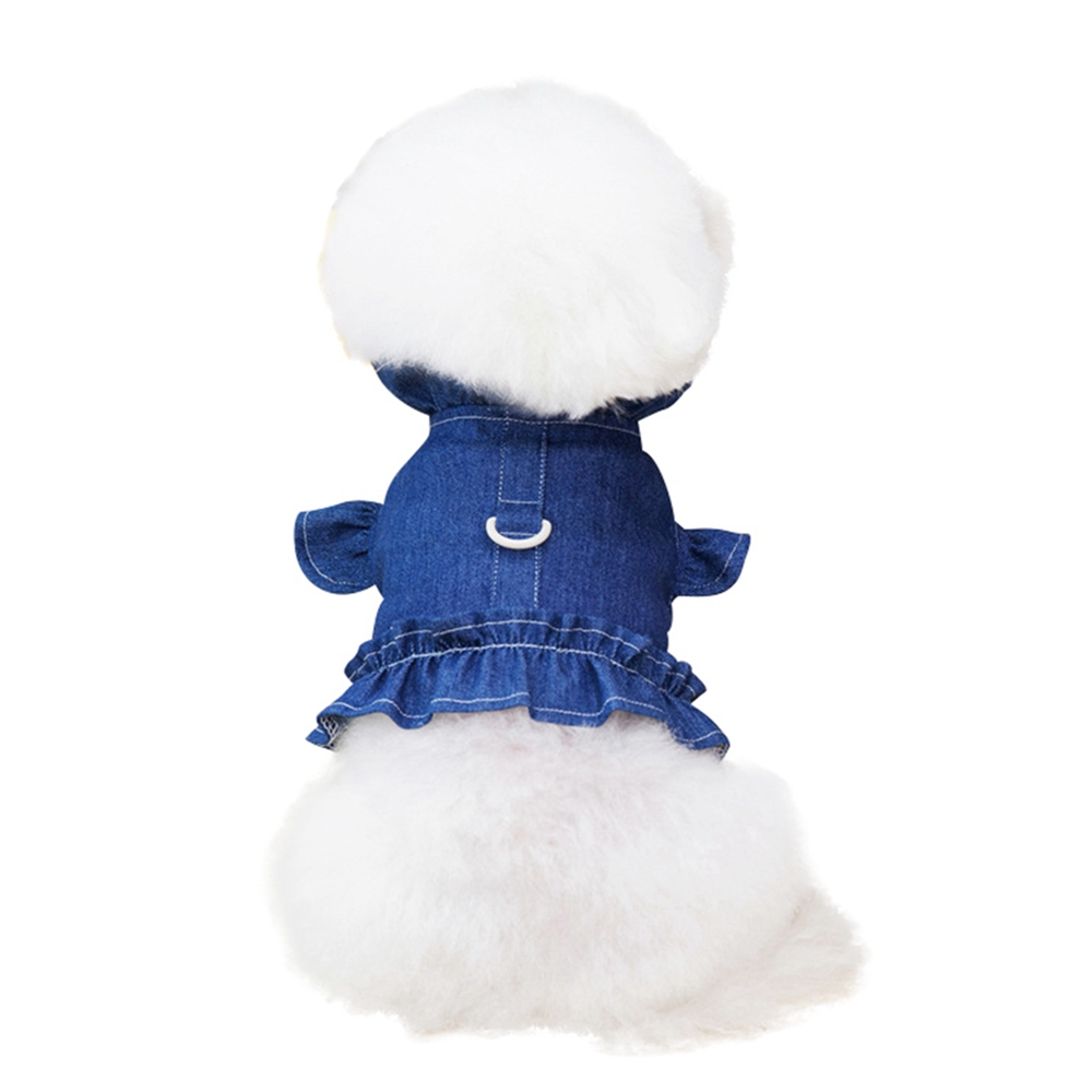 Popvcly Dog Clothes for Small Dogs Girl, Dog Denim Dress, Puppy Cute ...