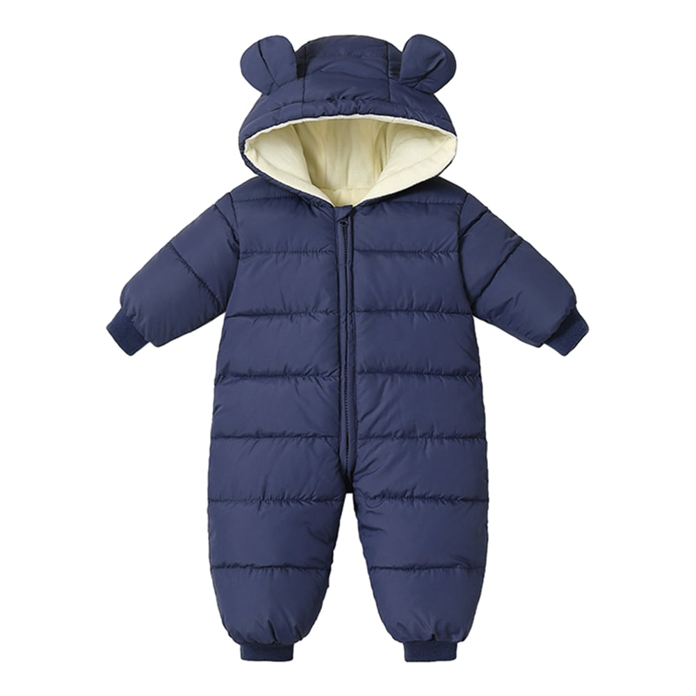 Popvcly Infant Toddler Snowsuit Cute Baby Bear Suit Newborn Winter Coat Warm Hooded Jumpsuit for ...