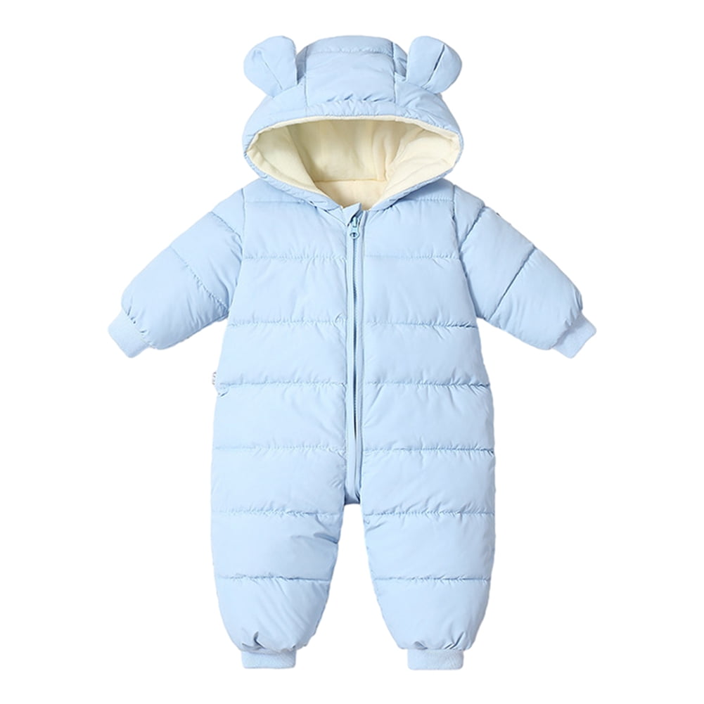 Popvcly Infant Toddler Snowsuit Cute Baby Bear Suit Newborn Winter Coat Warm Hooded Jumpsuit for ...