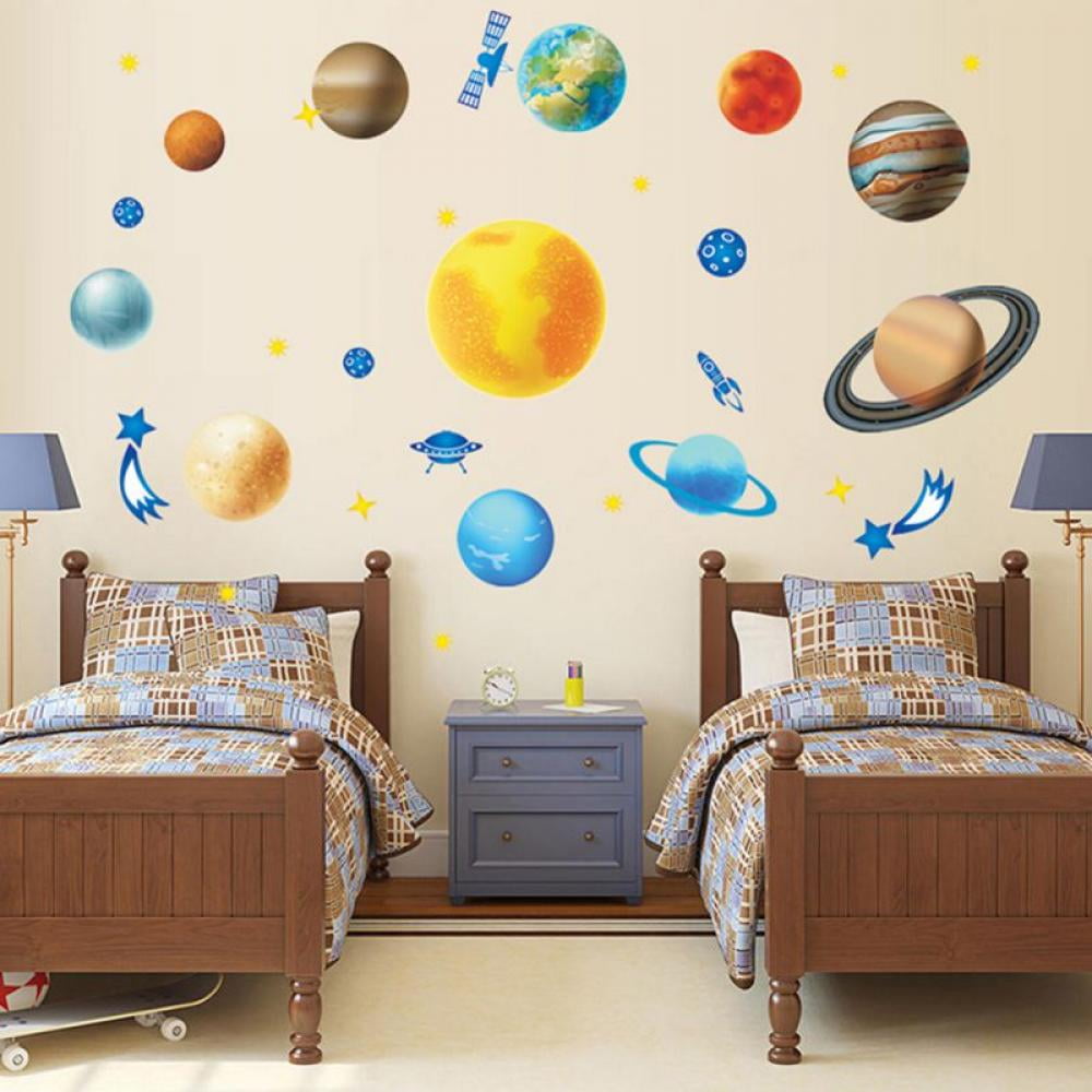 Popvcly Peel and Stick Removable Solar System Wall Decals - Walmart.com
