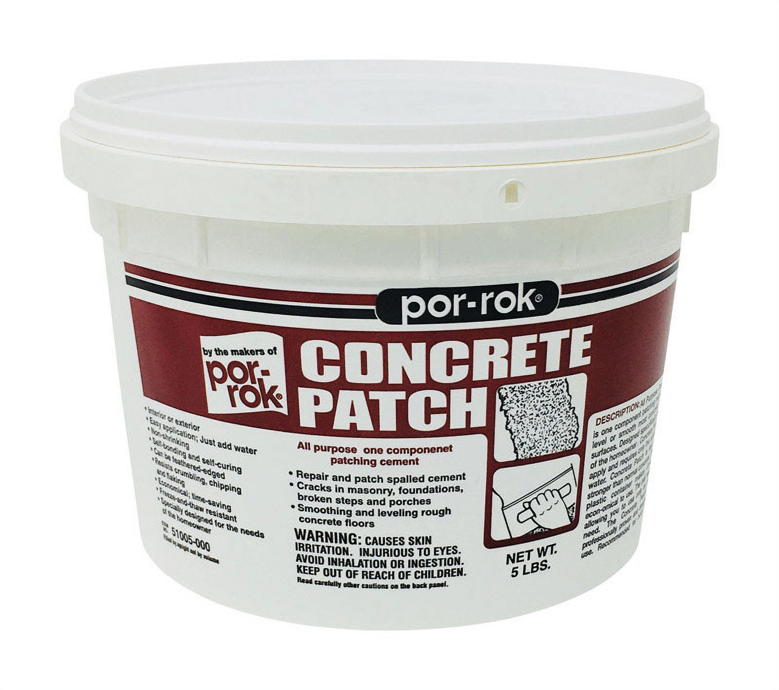 Por-Rok Gray Concrete Patch 5 lb - Walmart.com