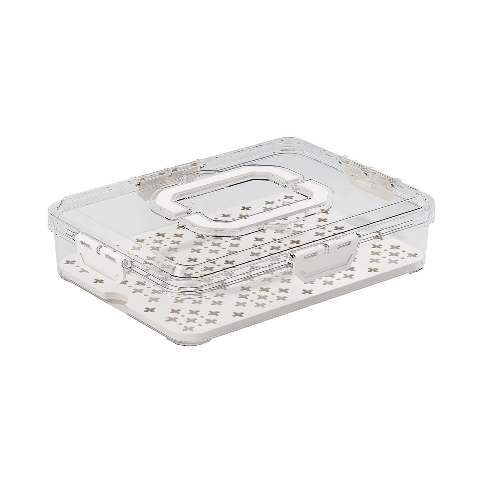 Poratble Bacon Storage Container for Fridge Divided Snackle Box ...