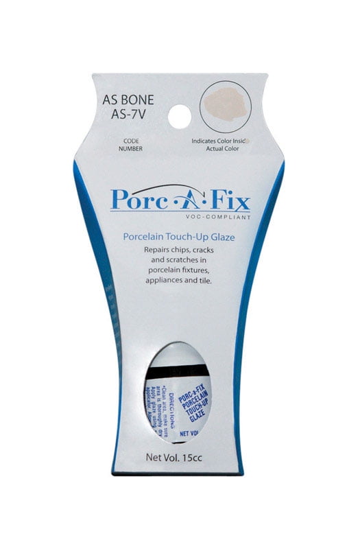 Porc-A-Fix Porcelain Bone Touch-Up Glaze 15 cc, Paint Filler, Tub Kit ...