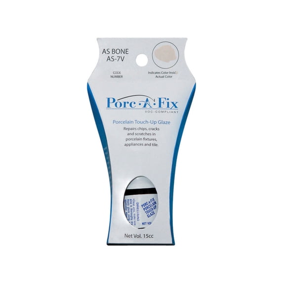 Porc-A-Fix Porcelain Bone Touch-Up Glaze 15 cc, Paint Filler, Tub Kit ...