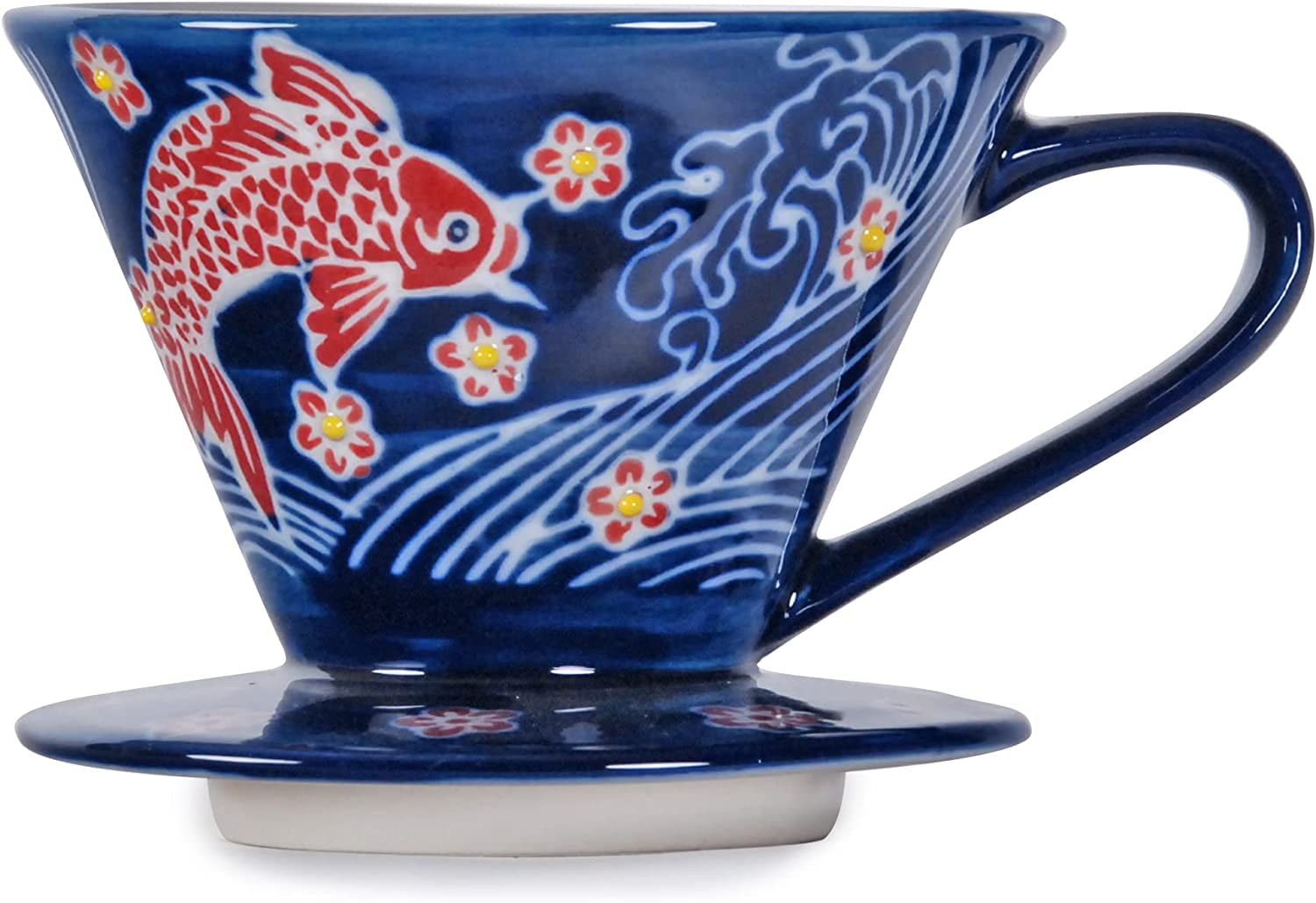 Porcelain 10 Fl Oz Pour Over Coffee Brewing Coffee Dripper Hand Painted ...