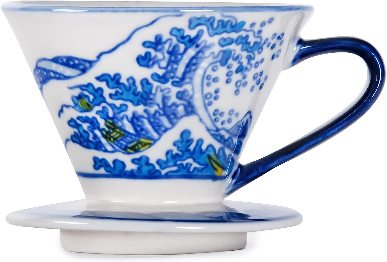 Porcelain 10 Fl Oz Pour Over Coffee Brewing Coffee Dripper Hand Painted ...