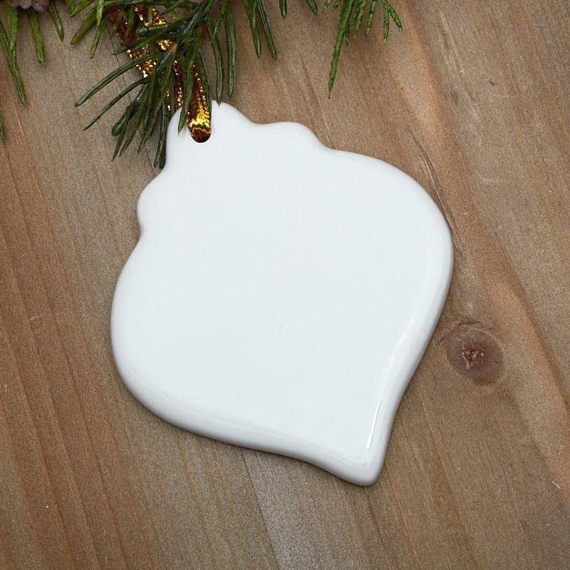 Porcelain Ceramic Spindle Ornaments - of 12 Blank Glazed White Ceramic ...
