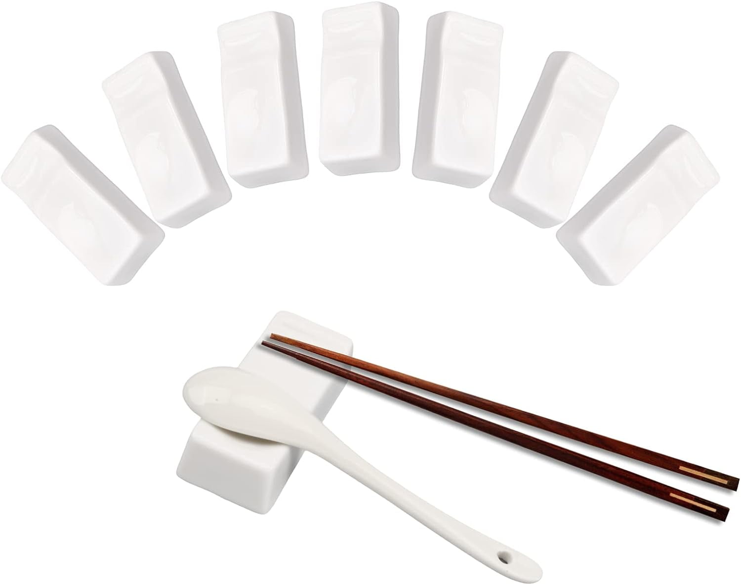 Porcelain Chopsticks Rest Dinner Spoon Stand Knife Fork Holder ...