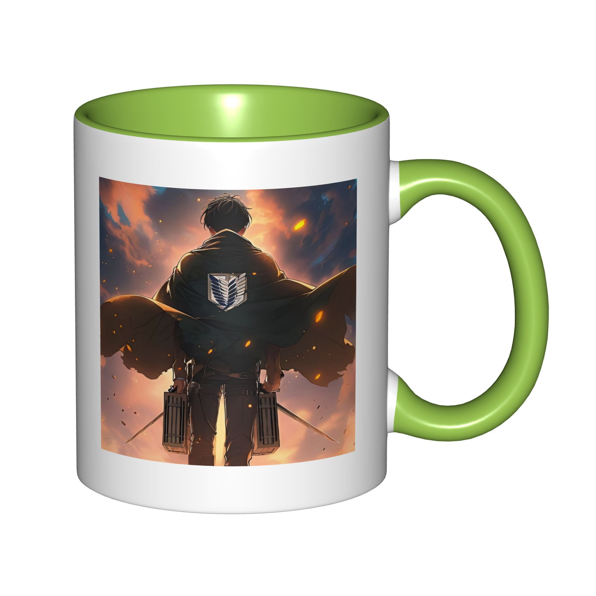 Porcelain Coffee Mug Home Decor Attack On Titan Levi Ackerman Coffee Cup for Tea Latte ...