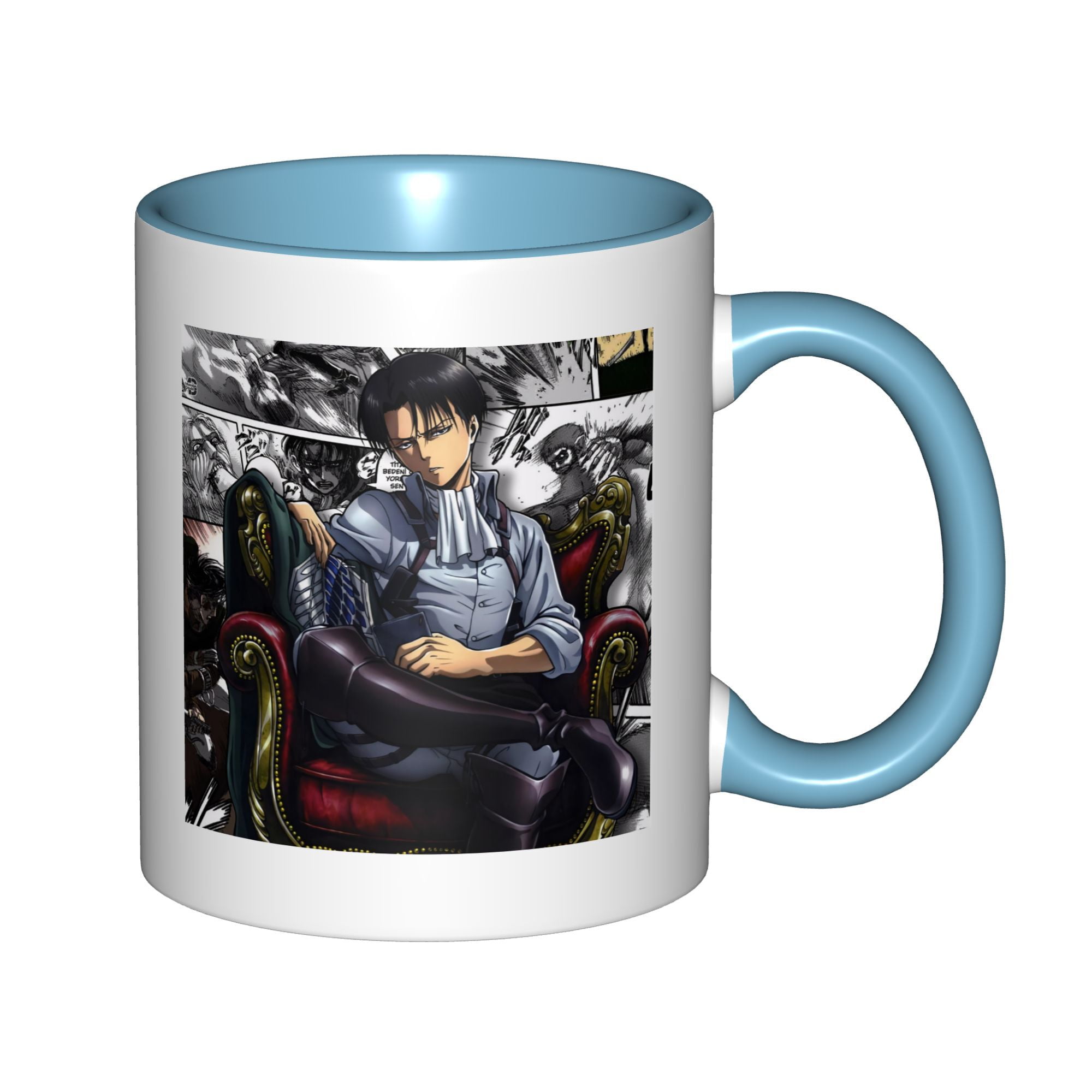 Porcelain Coffee Mug Home Decor Attack On Titan Levi Ackerman Coffee Cup for Tea Latte ...