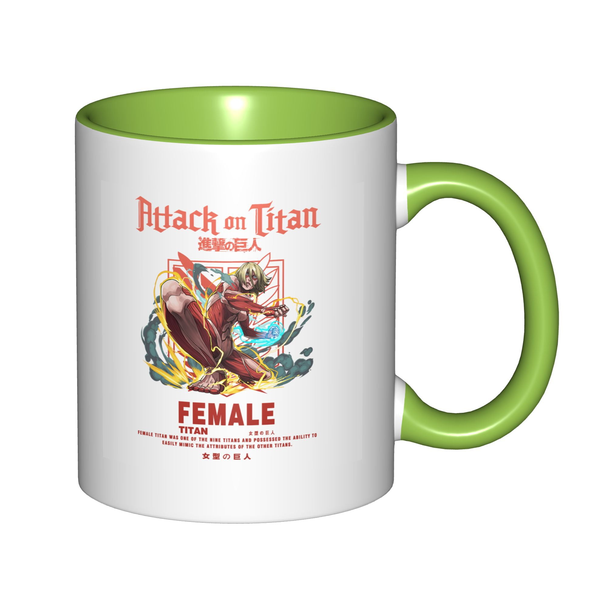 Porcelain Coffee Mug Home Decor Female Titan Attack on Titan Coffee Cup ...