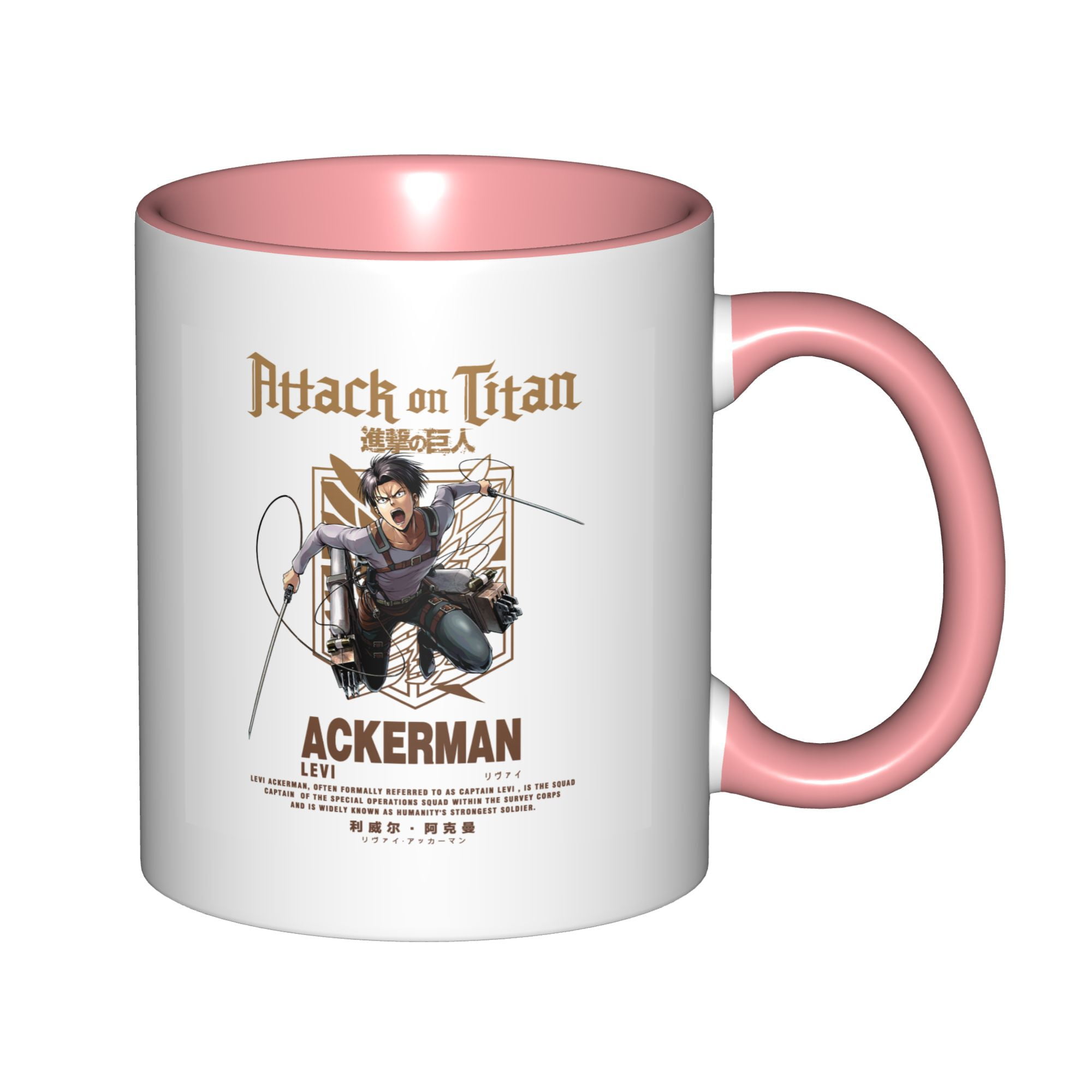 Porcelain Coffee Mug Home Decor Levi Ackerman Attack on Titan Coffee ...