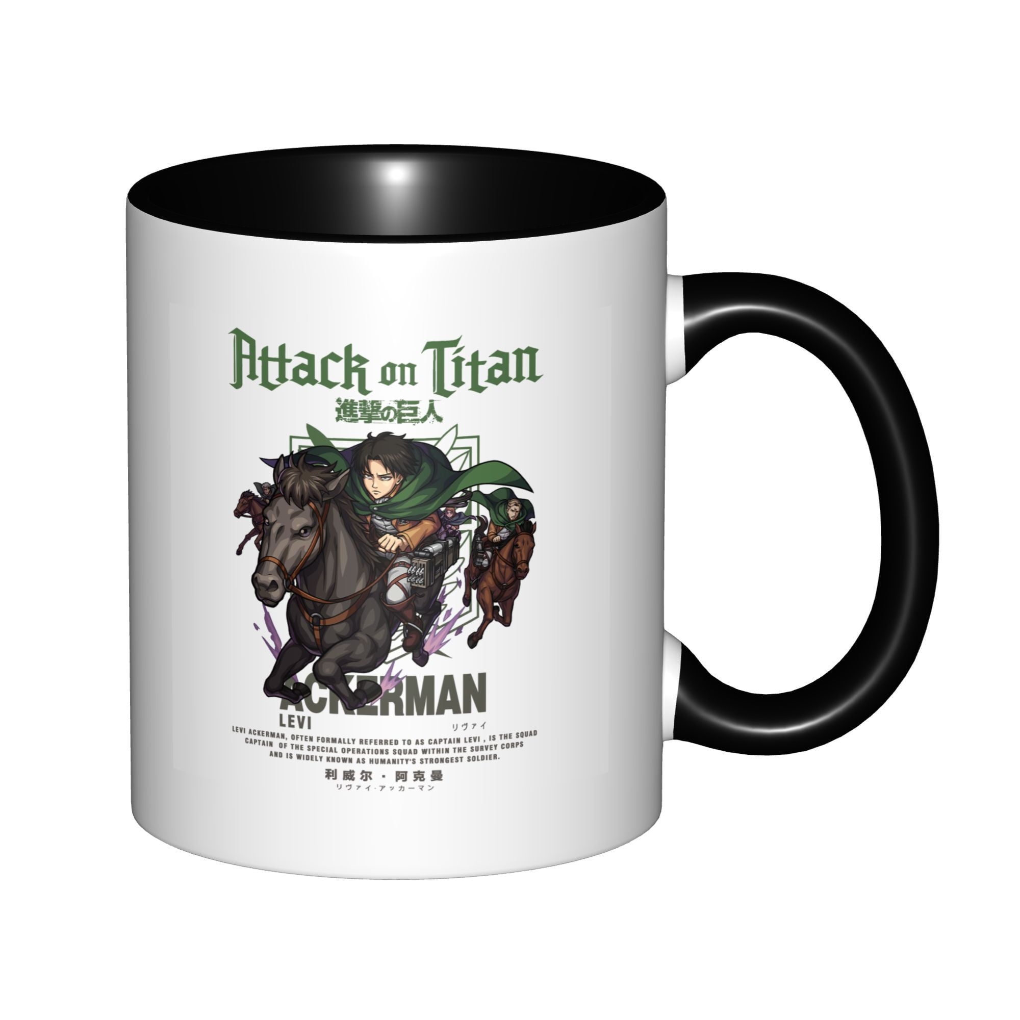 Porcelain Coffee Mug Home Decor Levi Ackerman Attack on Titan Coffee ...