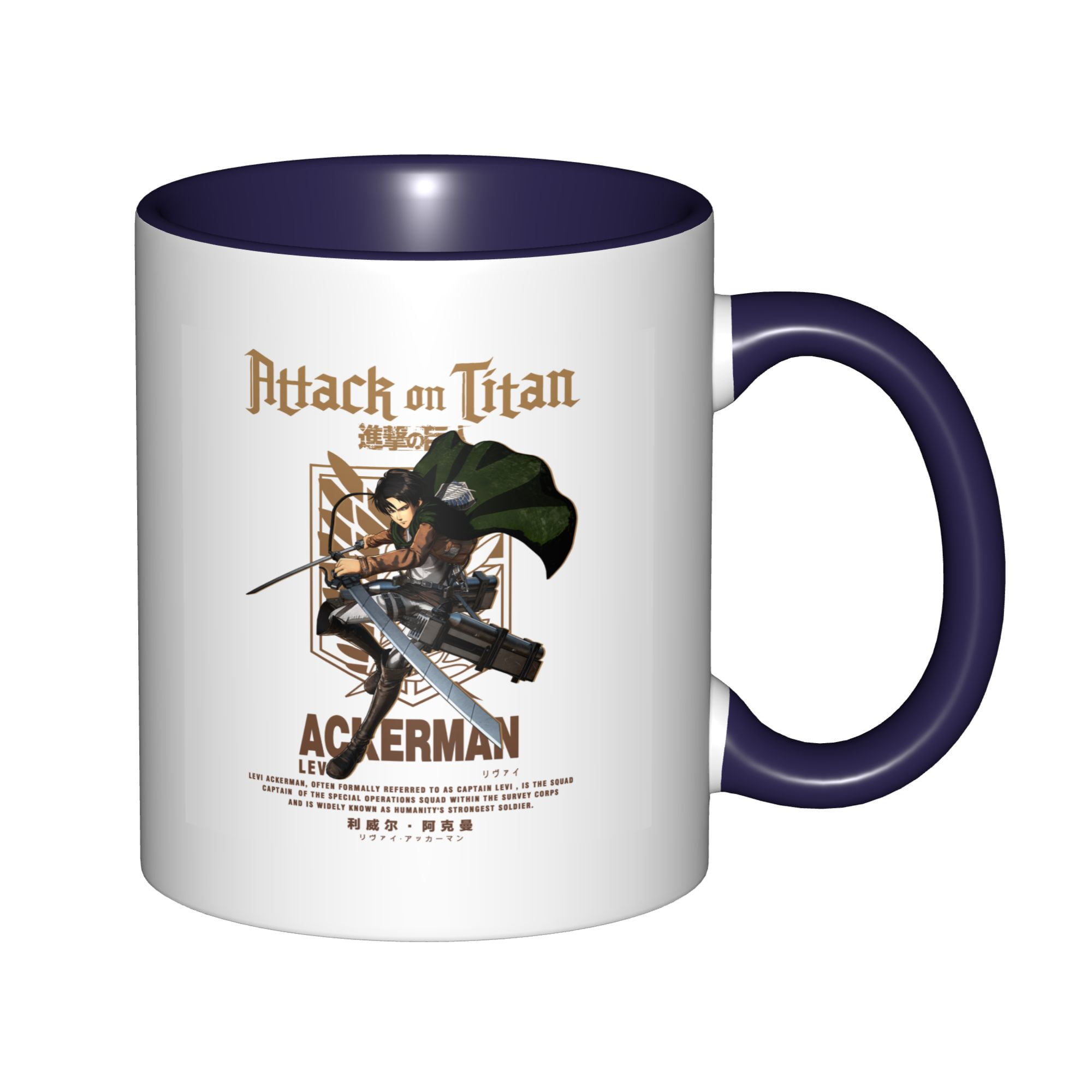 Porcelain Coffee Mug Home Decor Levi Ackerman Attack on Titan Coffee ...