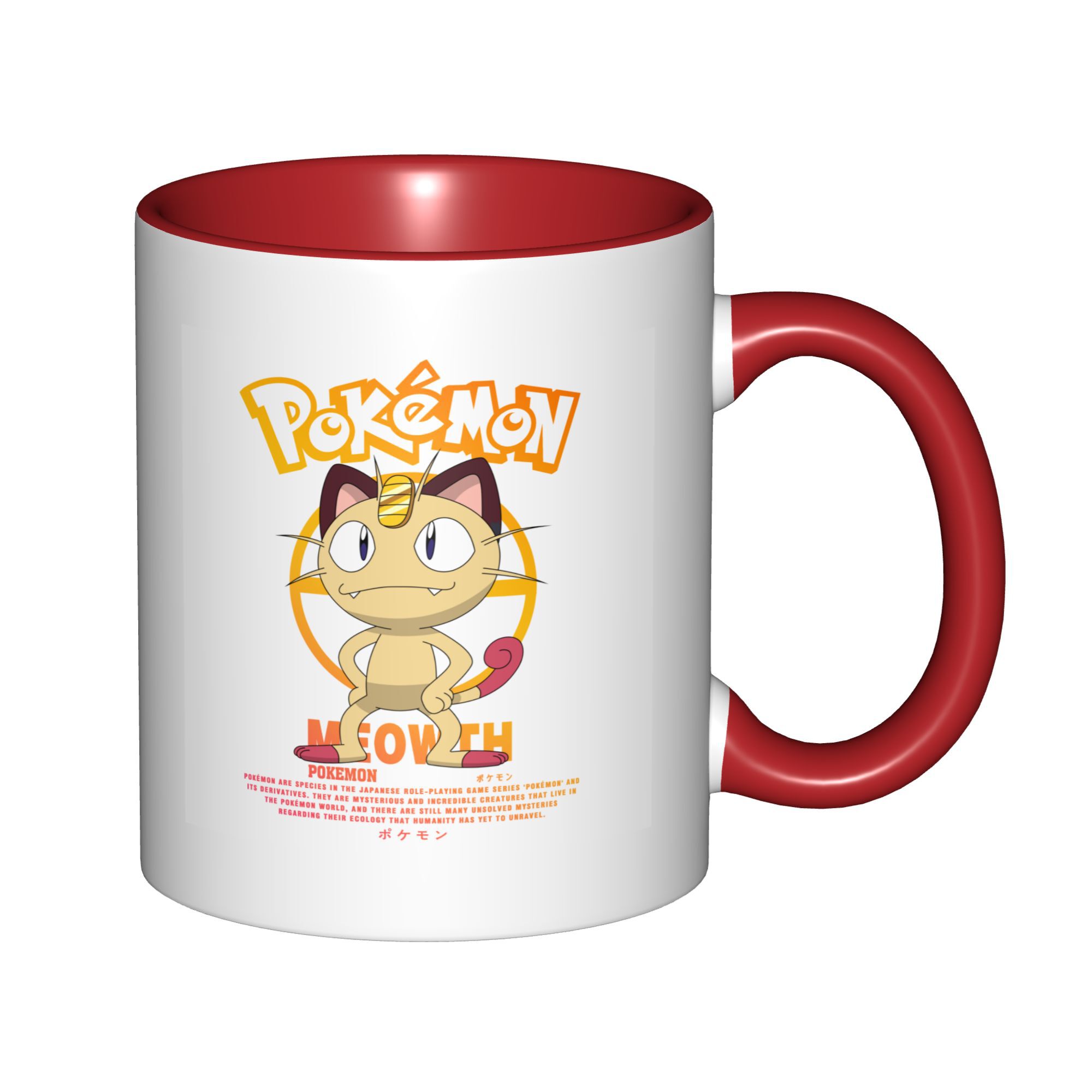 Porcelain Coffee Mug Home Decor Meowth Coffee Cup for Tea Latte ...