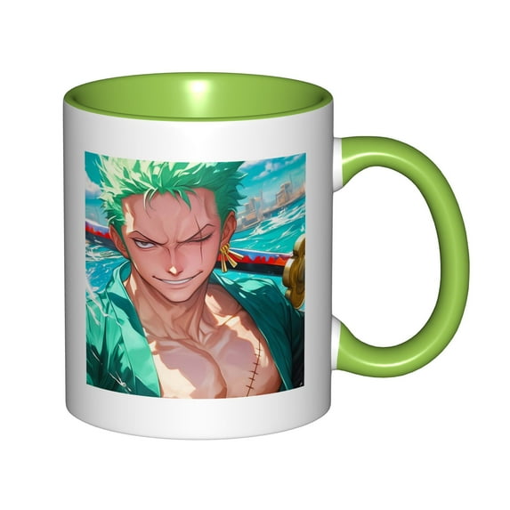 Porcelain Coffee Mug Home Decor Roronoa Zoro One Piece Coffee Cup for ...