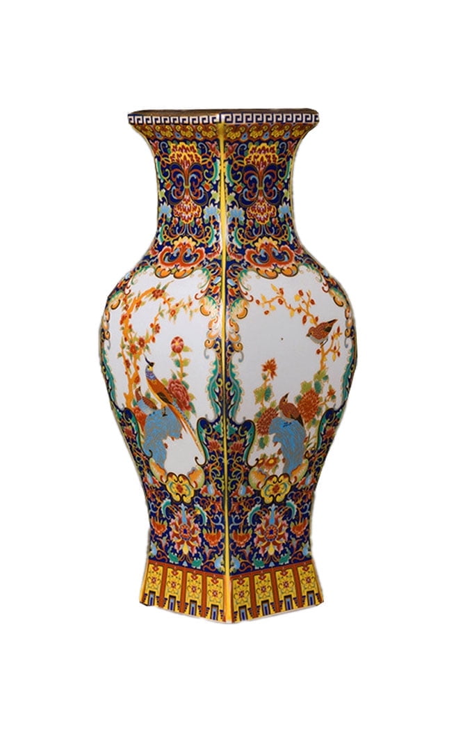 Porcelain Colour Enamel Vase,Classic Colorful Chinaware of Flower Vase ...
