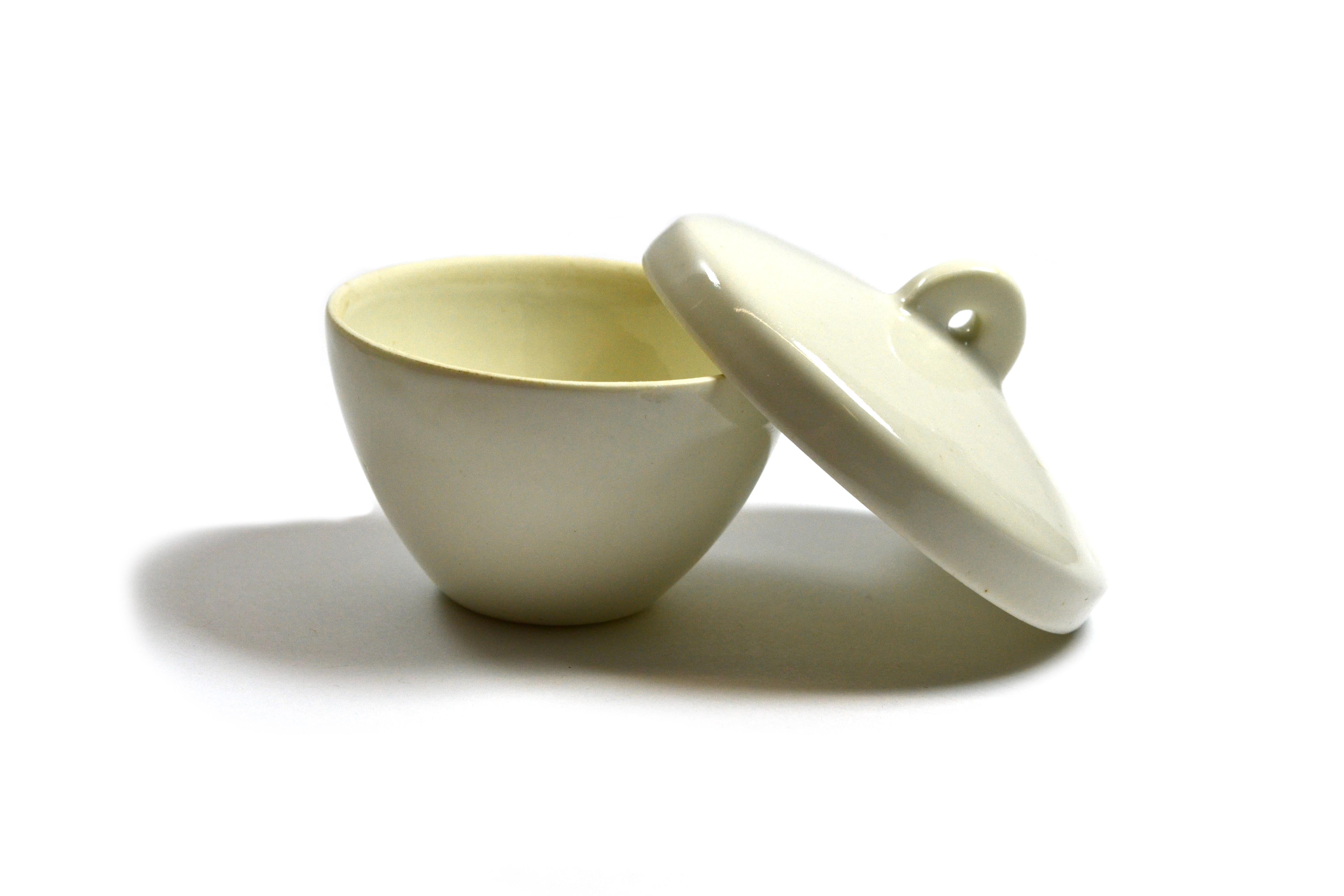 Porcelain Crucible with Lid - Capacity 30mL, Height 30mm, Dia. 50mm ...