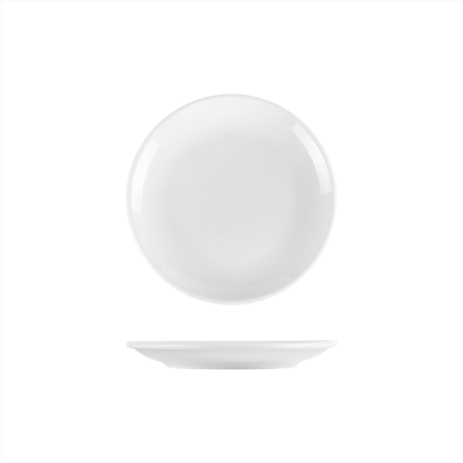 Porcelain Delta-Coupe dia.8.25" Round White Porcelain Plate (Set of 4 ...