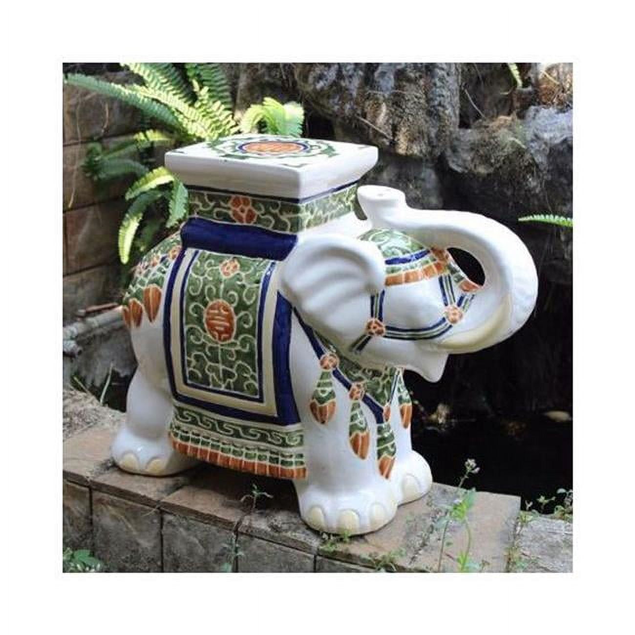 Porcelain Elephant Stool, White Mix - Large - Walmart.com