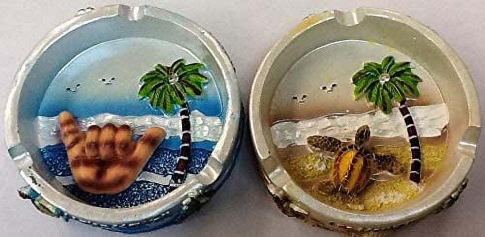 Porcelain Hang Loose Turtle, Palm Tree, & Ocean Design set of 2 pieces ...