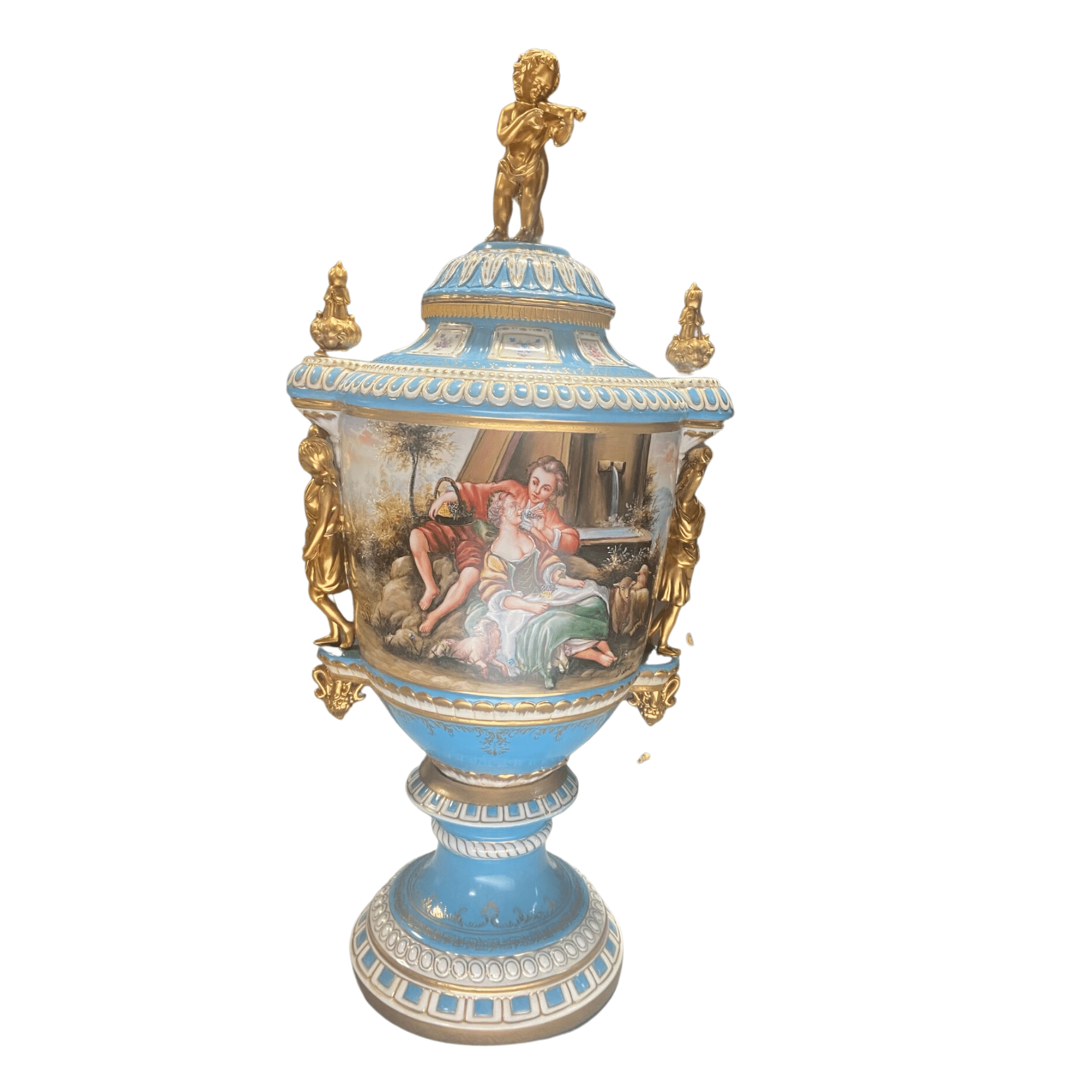 Porcelain Lady Handle Urn - Walmart.com