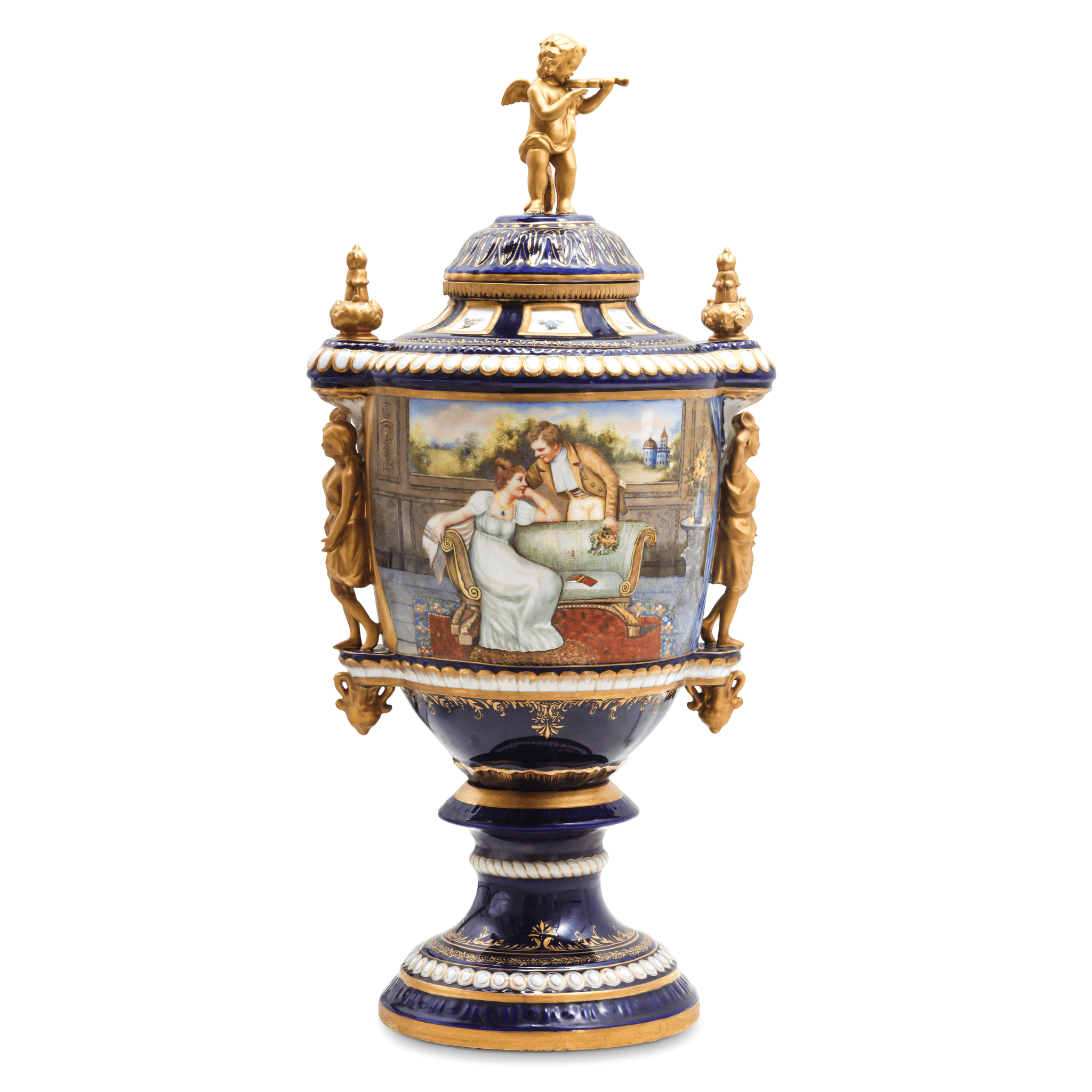 Porcelain Lady Handle Urn - Walmart.com