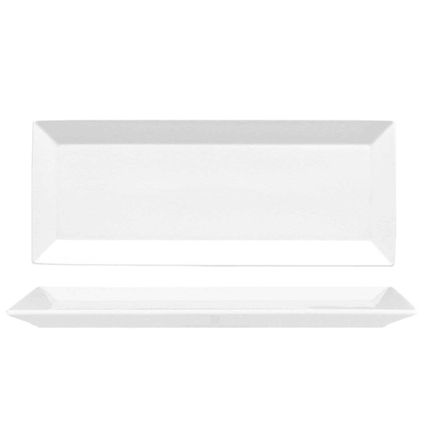 Turgla Porcelain Merid 13.5" x 5.5" x h:0.75" Square White Porcelain ...