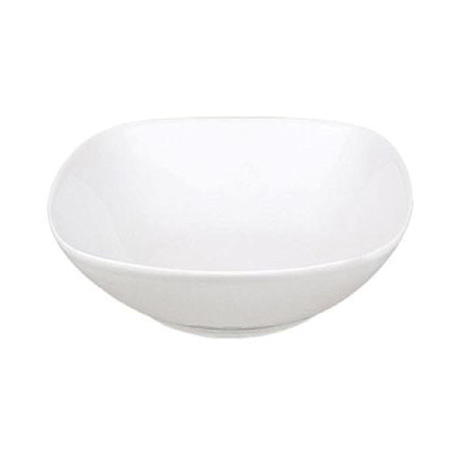 Porcelain Mimoza 8.25" x 8.25" x h:2.5" 36 oz. Square White Porcelain ...