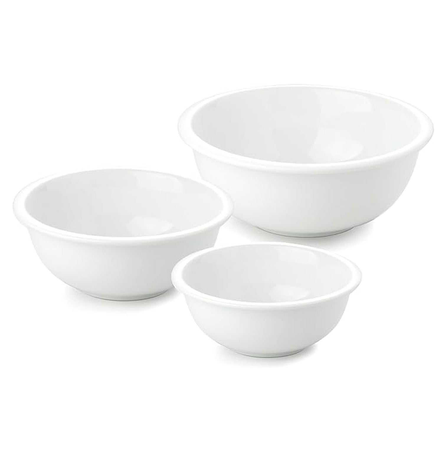 Porcelain Mixing Bowls Set 3-Piece - Prep, Serve, Bake - Dishwasher ...