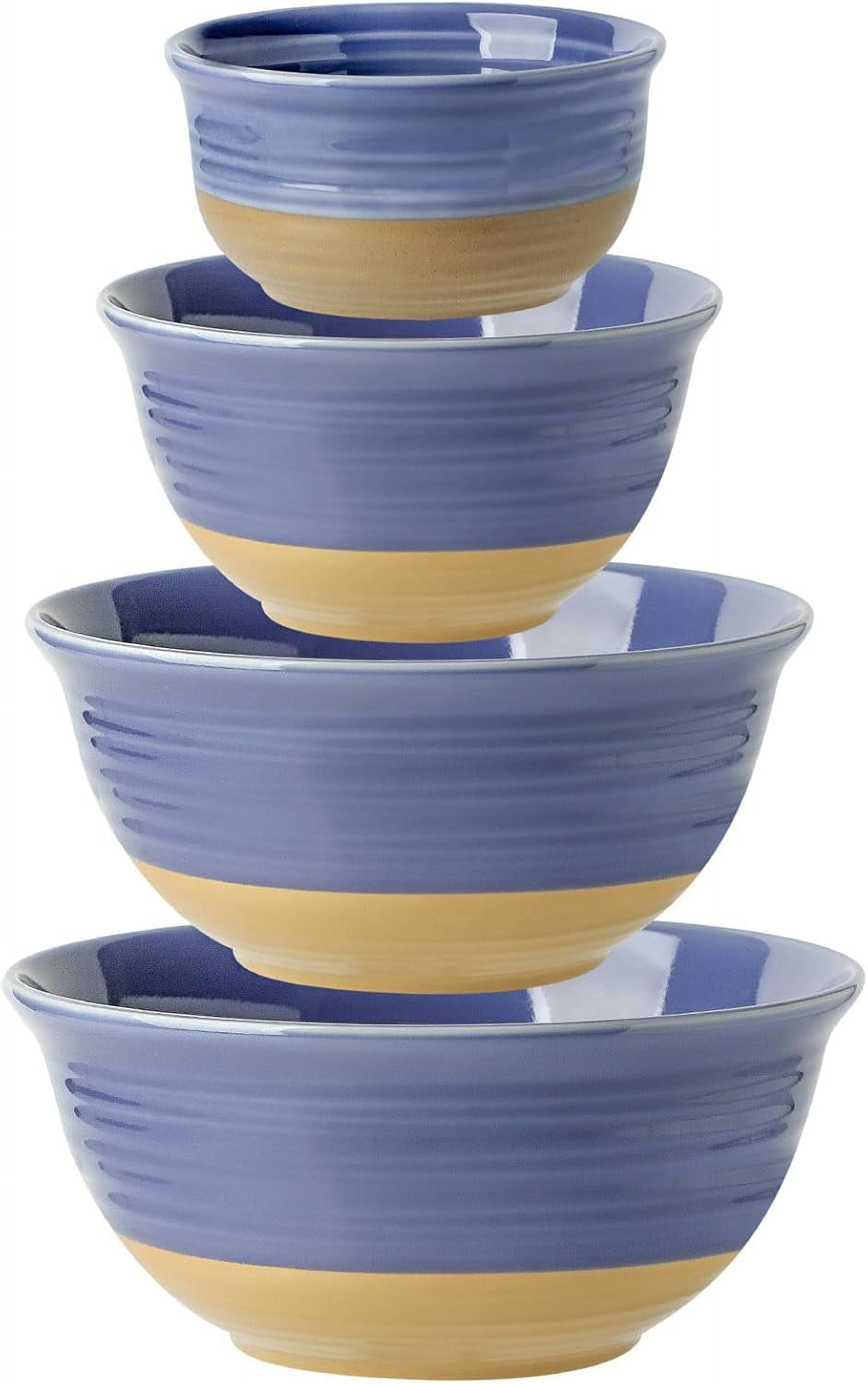 Porcelain Mixing Bowls Set, Large Serving Dishes for Entertaining, 2.1 ...