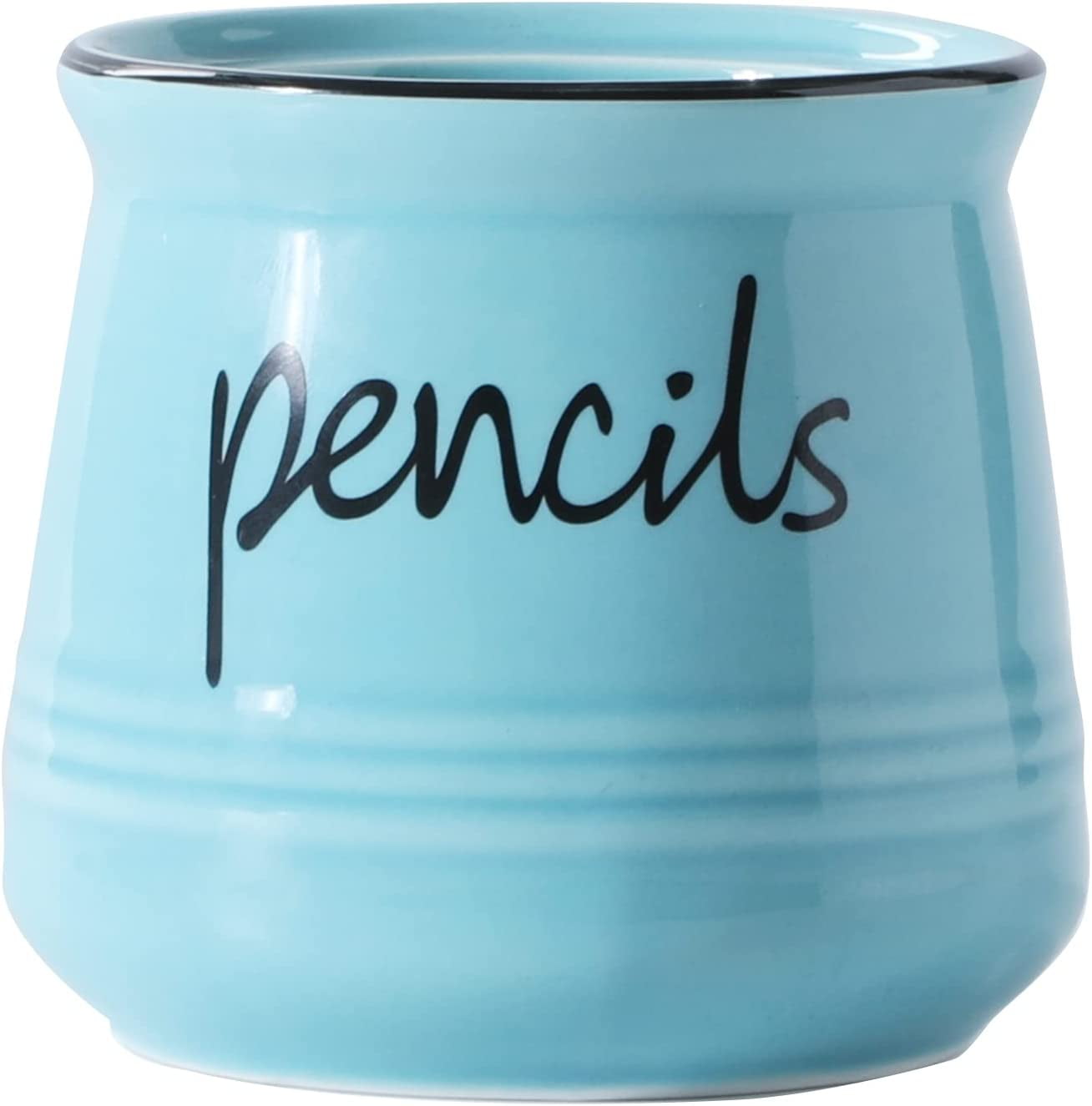 Porcelain Pencils Holder Stand ,Ceramic Pens Holder (Turquoise ...