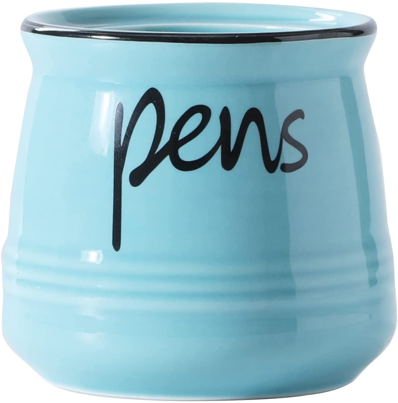 ONTUBE Decorative Cute Ceramic Pens Holder Stand, Porcelain Pencils ...