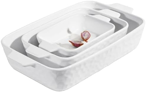 Porcelain Rectangular Lasagna Pans Casserole Dish Set for Baking ...